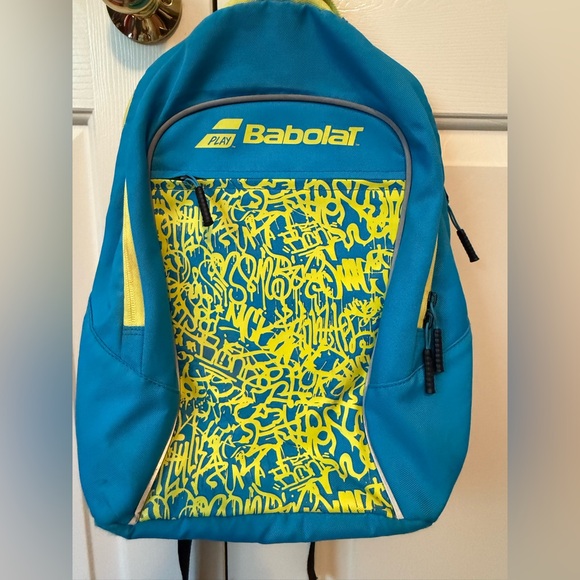 Babolat | Accessories | Babolat Blue And Yellow Backpack | Poshmark